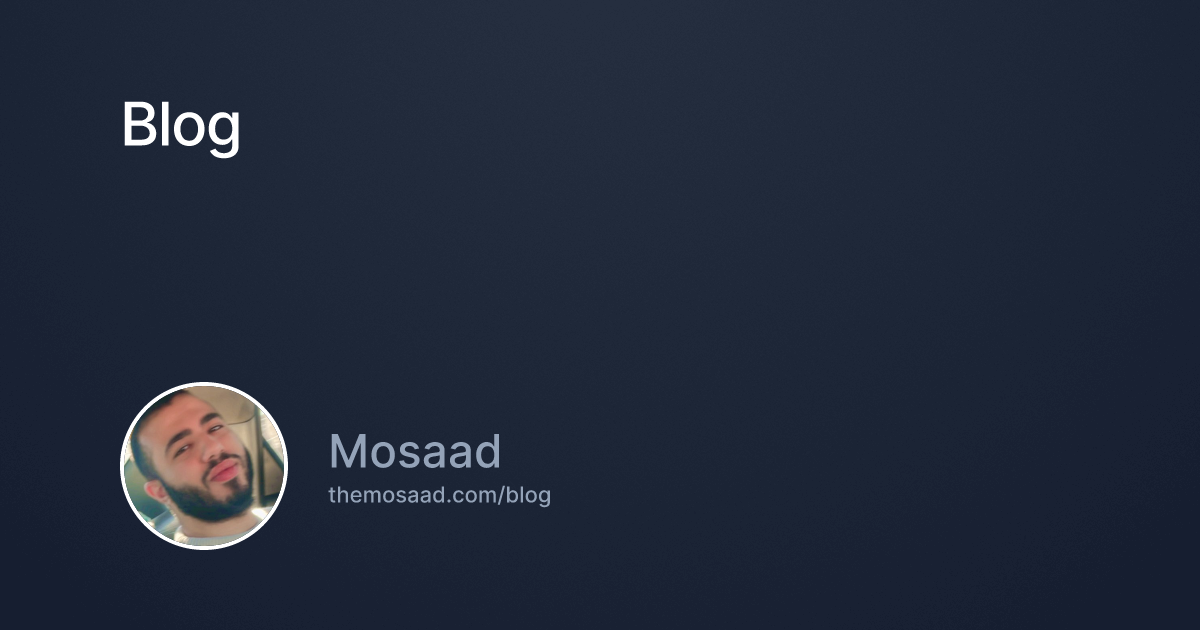 Blog — Mosaad